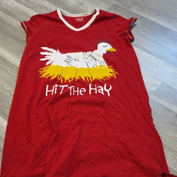 Lazy One | Intimates & Sleepwear | Lazy One Red Nightshirt With Hen ...